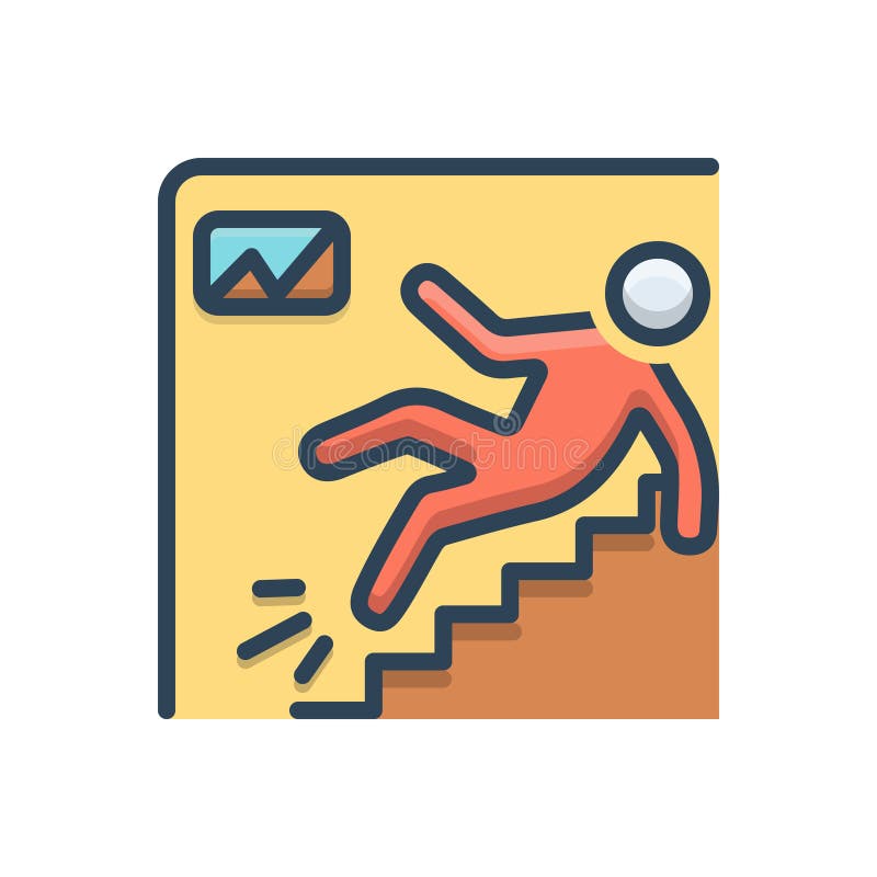 Color Illustration Icon for Injuries, Accident and Workplace Stock ...