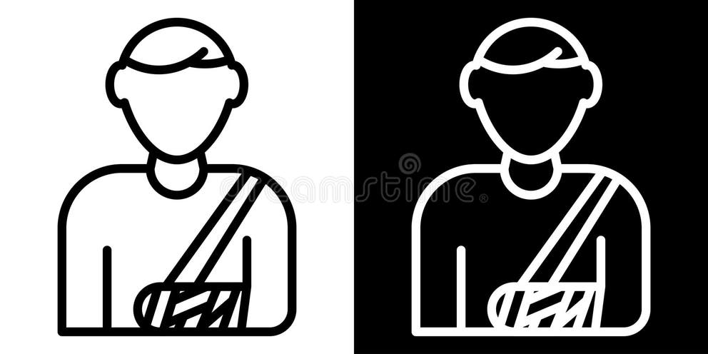 Injuries Thin Line Vector Icon Set Stock Vector - Illustration of ...