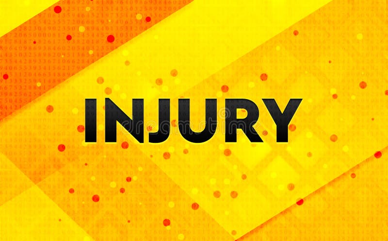 Injury Abstract Digital Banner Yellow Background Stock Illustration ...