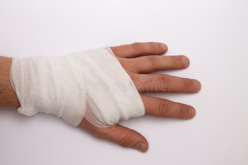 Bandaged hand stock photo. Image of protective, hand - 18521306