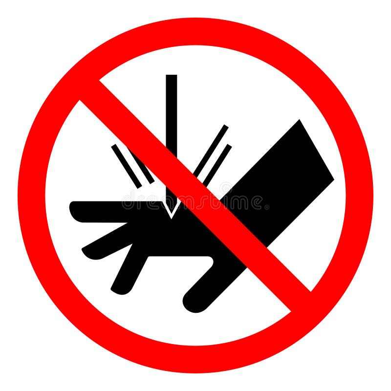 Injury Hazard Crush Hazard Symbol Sign, Vector Illustration, Isolate on ...