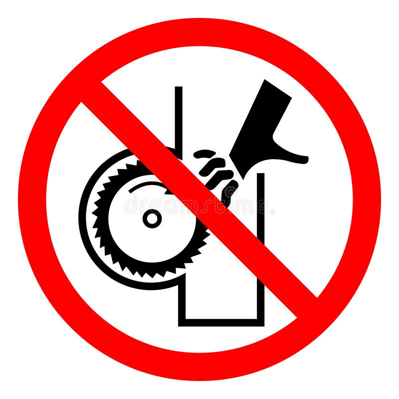Injury Hazard Cutting and Crush Hazard Symbol Sign, Vector Illustration ...