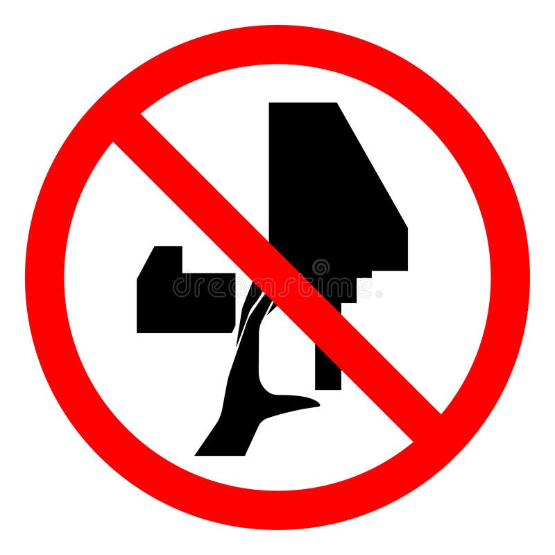 Cutting Hand Hazard Black Icon, Vector Illustration, Isolate on White ...