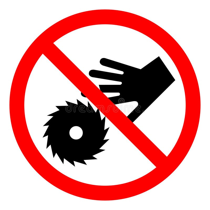 Cutting Hand Hazard Black Icon, Vector Illustration, Isolate on White ...