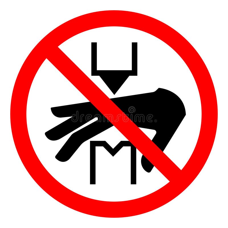 Injury Hazard Hand Crush Hazard Symbol Sign, Vector Illustration ...