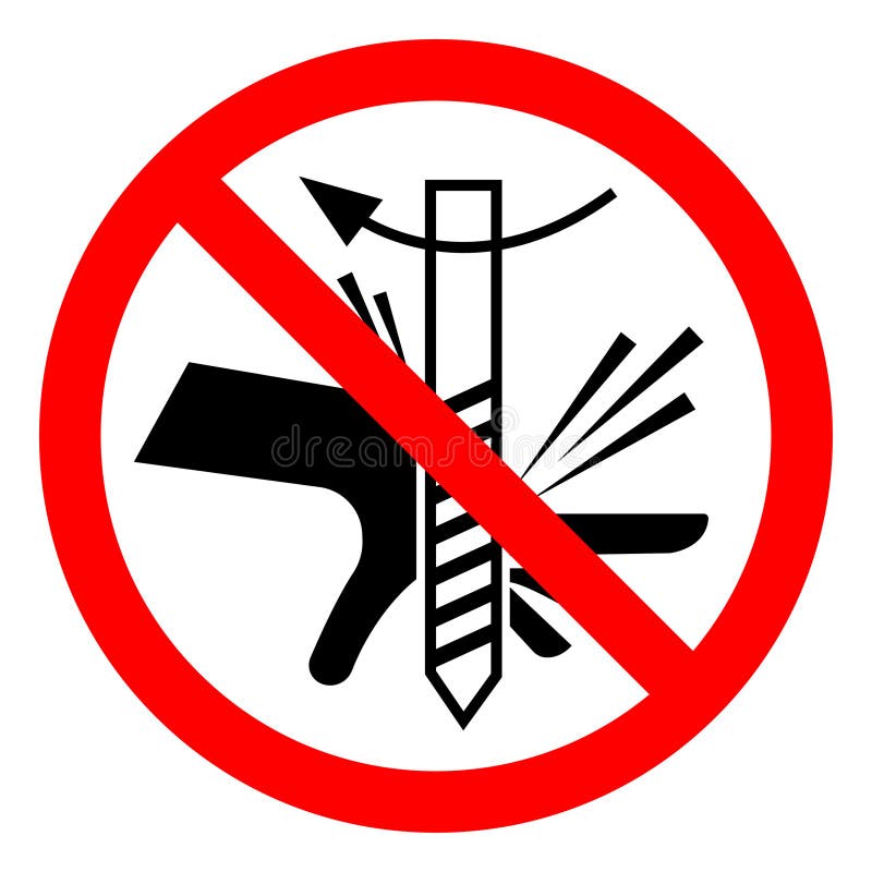 Rotating Cutting Hazard Symbol Sign, Vector Illustration, Isolate on ...