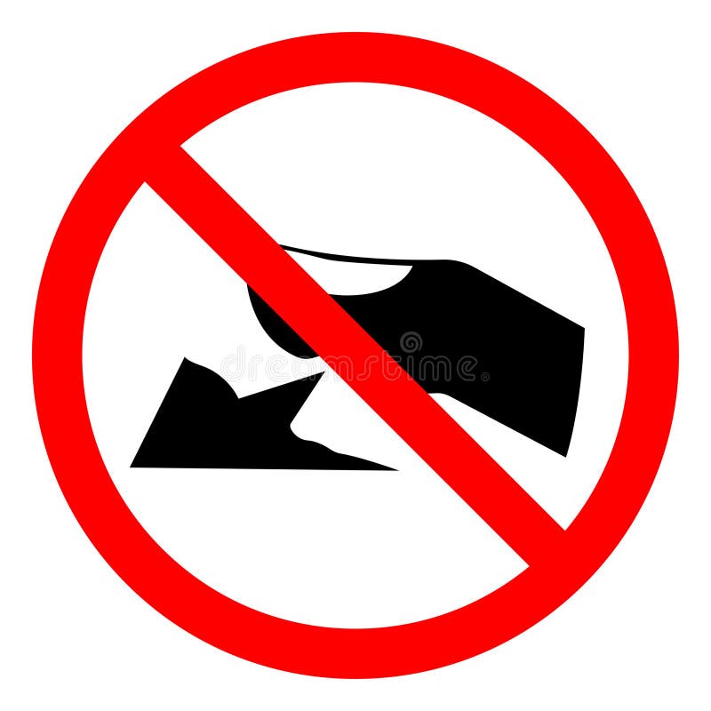 Injury Hazard Sharp Edge of Finger Hazard Symbol Sign, Vector ...