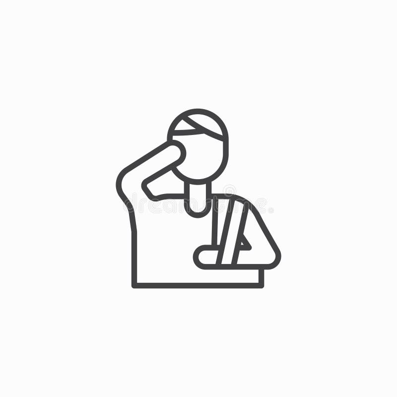 Injury icon vector stock vector. Illustration of people - 348312241