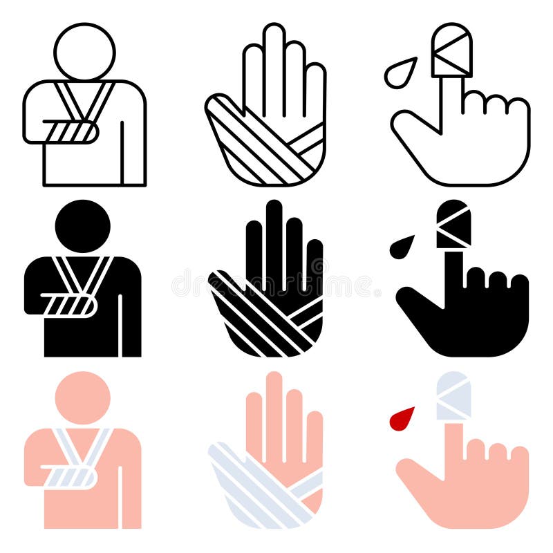 Injury icon vector stock vector. Illustration of physical - 348102271