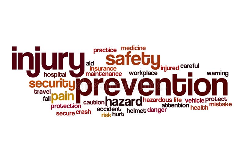 Injury Prevention Word Cloud Concept Stock Illustration - Illustration ...