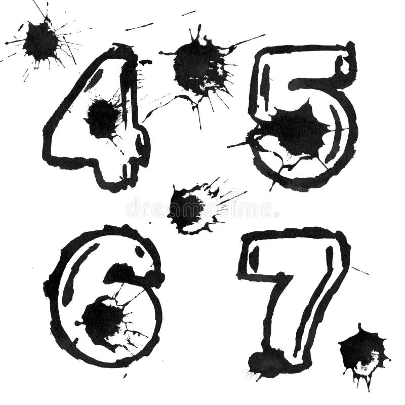 Ink alphabet stock illustration. Illustration of raster - 16701373