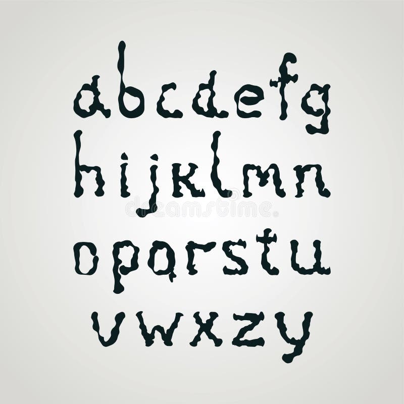 Ink alphabet stock vector. Illustration of font, alphabets - 25809485