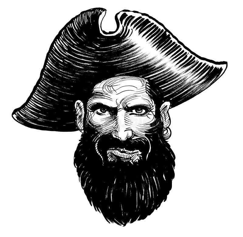 Pirate captain stock illustration. Illustration of black - 111370957