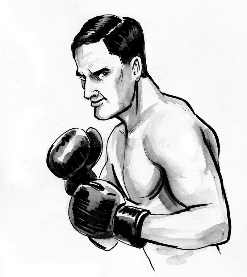 Boxing man stock illustration. Illustration of boxer - 114591431
