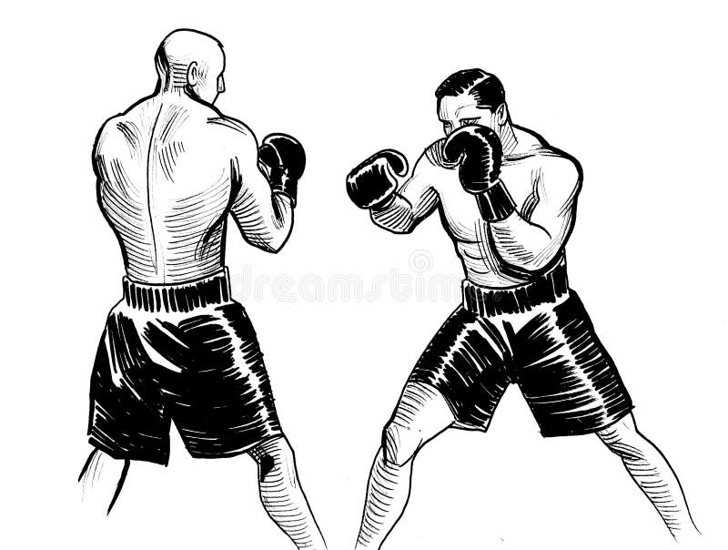 Boxing fighters stock illustration. Illustration of sportsman - 266939791