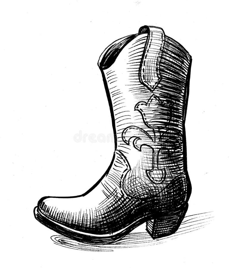 Cowboy boot stock illustration. Illustration of western - 244037027
