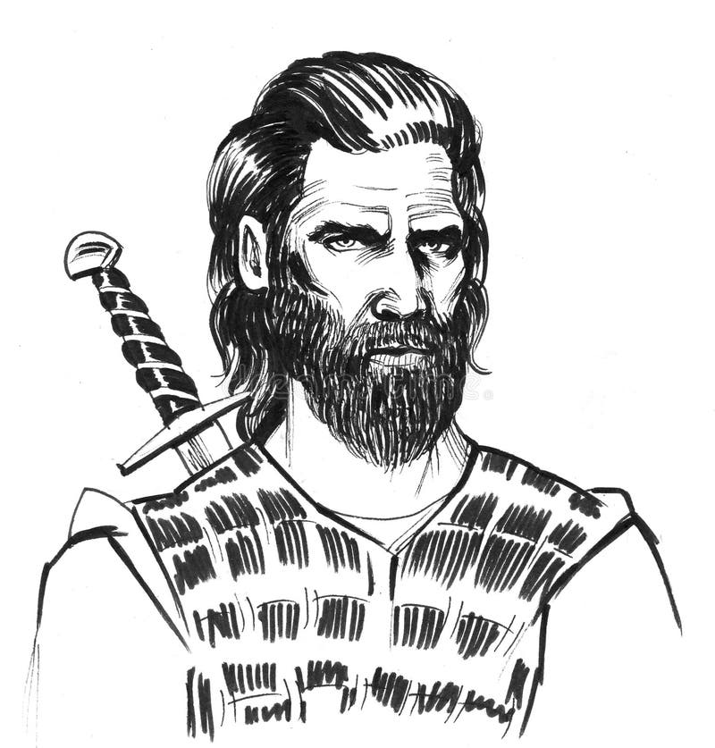 Bearded Handsome Warrior Stock Illustrations – 24 Bearded Handsome ...