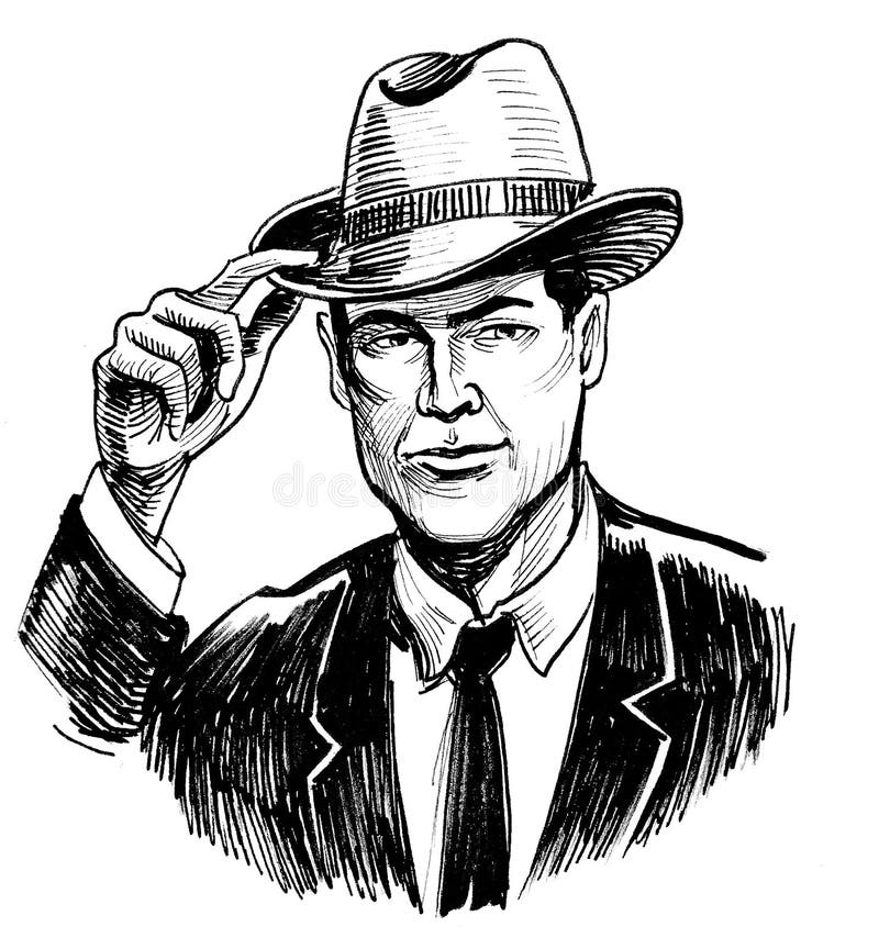 Cool gentleman stock illustration. Illustration of retro - 196270923