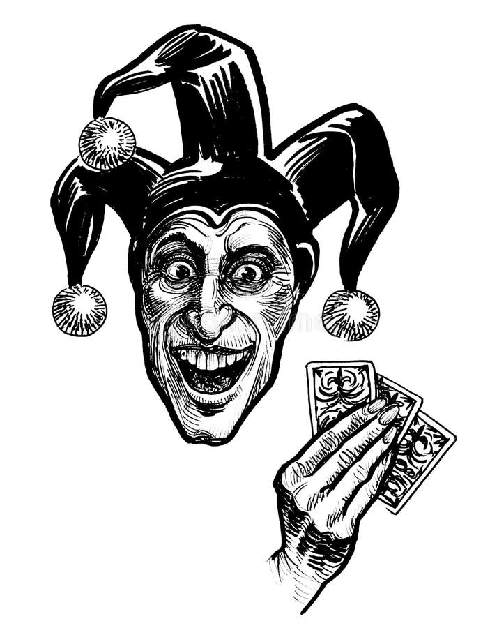 Mad jester stock illustration. Illustration of joker - 226272885