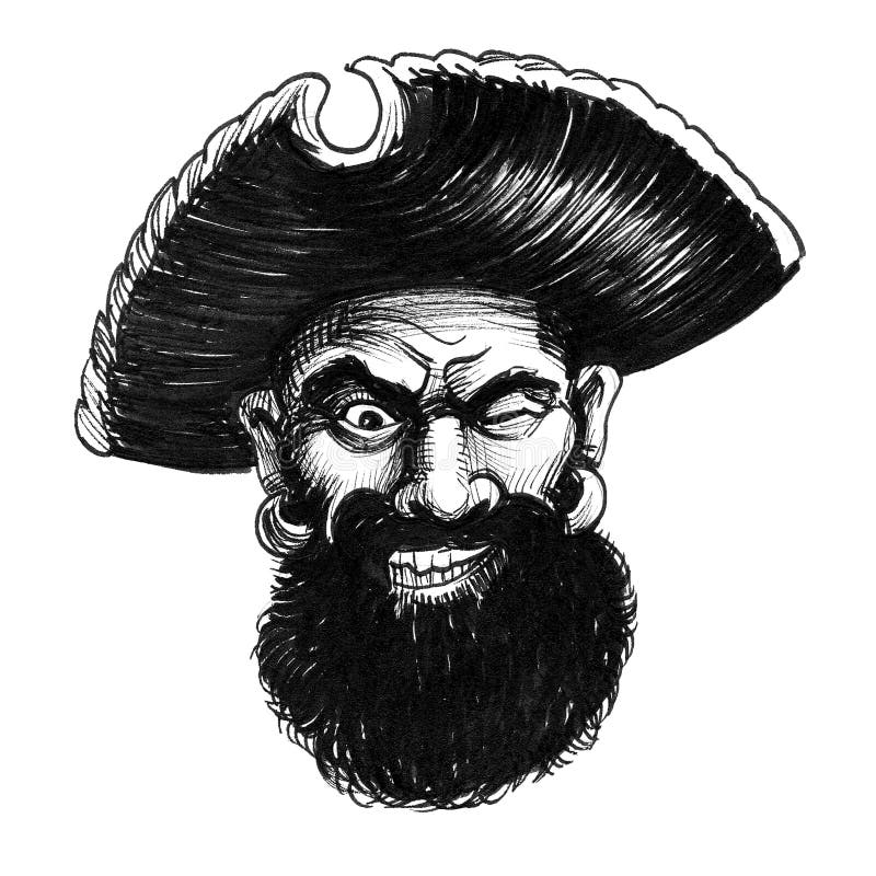 Pirate captain stock illustration. Illustration of black - 111370957