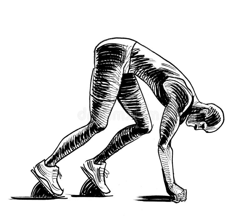 Black Sprinter Start Stock Illustrations – 434 Black Sprinter Start ...