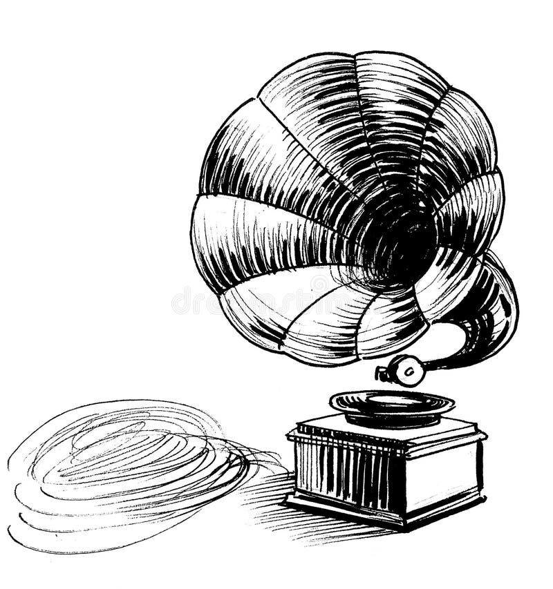Old Patephone Stock Illustrations – 5 Old Patephone Stock Illustrations ...