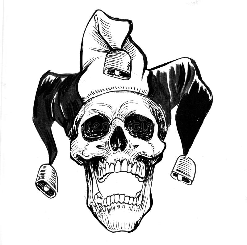 Jester skull stock illustration. Illustration of dead - 113275449