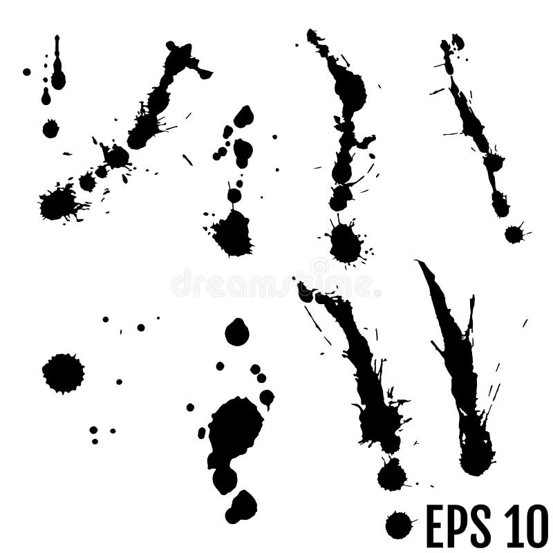Ink Blobs Isolated Vector Illustration for Your Design Stock Vector ...