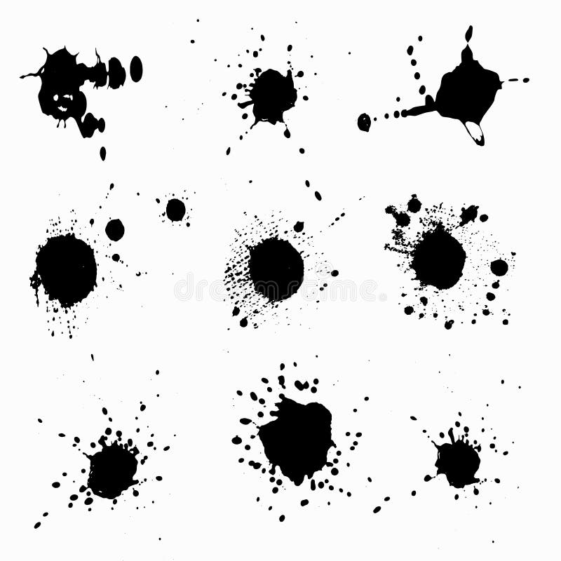 Ink blobs stock vector. Illustration of grey, artistic - 37486309