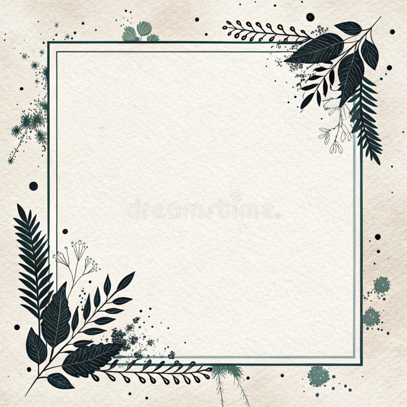 Ink Blot Border Paper Texture Expressive and Edgy Stock Illustration ...