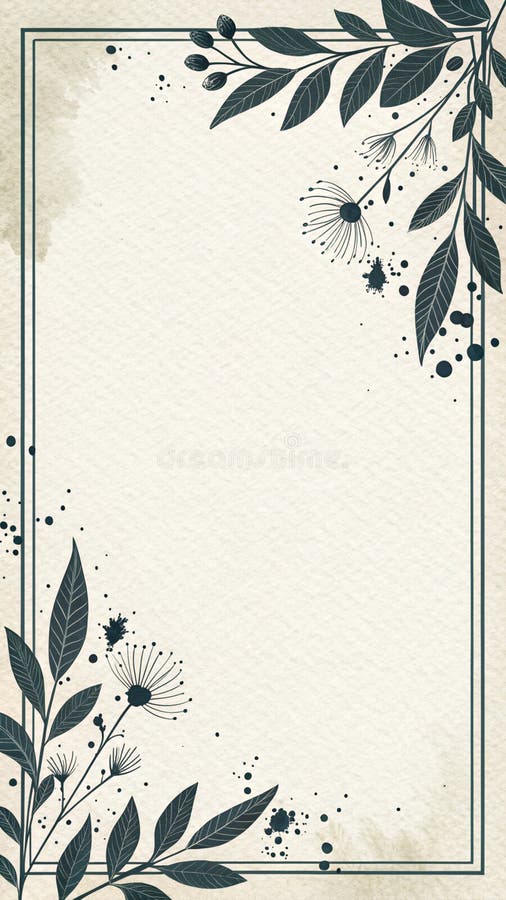 Ink Blot Border Paper Texture Expressive and Edgy Stock Illustration ...