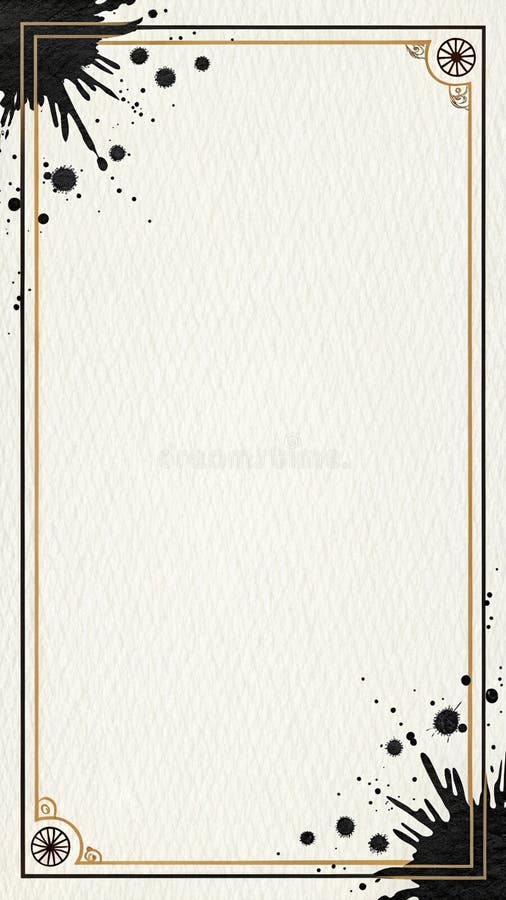 Ink Blot Border Paper Texture Expressive and Edgy Stock Illustration ...