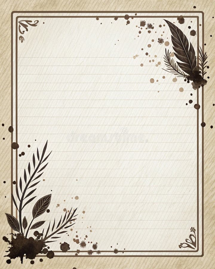 Ink Blot Border Paper Texture Expressive and Edgy Stock Illustration ...