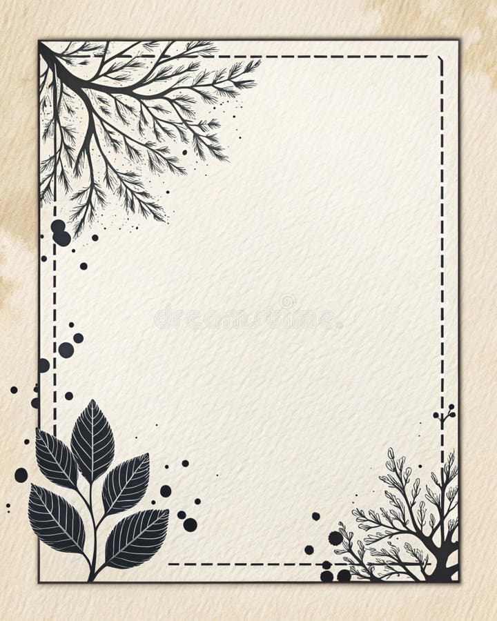 Ink Blot Border Paper Texture Expressive and Edgy Stock Illustration ...