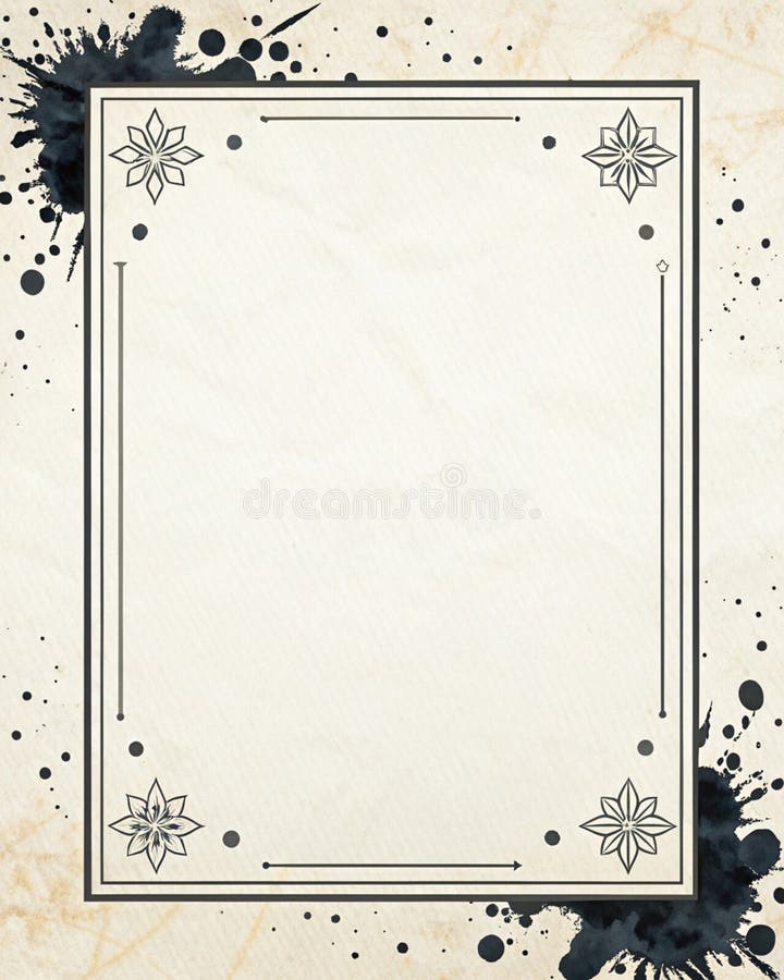 Ink Blot Border Paper Texture Expressive and Edgy Stock Illustration ...