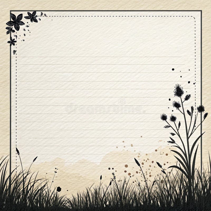 Ink Blot Border Paper Texture Expressive and Edgy Stock Illustration ...