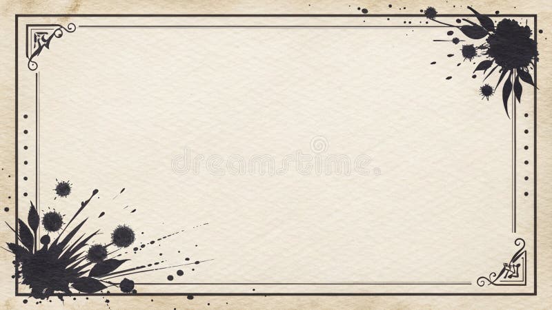 Ink Blot Border Paper Texture Expressive and Edgy Stock Illustration ...