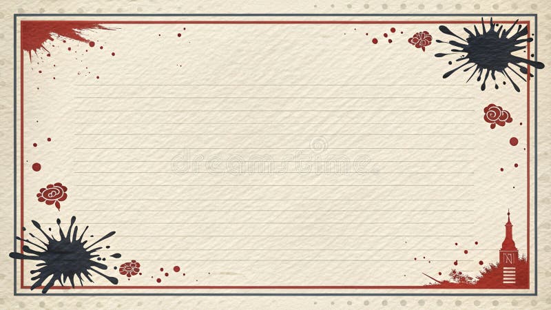 Ink Blot Border Paper Texture Expressive and Edgy Stock Illustration ...