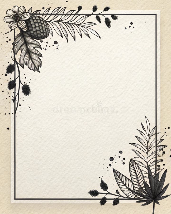 Ink Blot Border Paper Texture Expressive and Edgy Stock Illustration ...