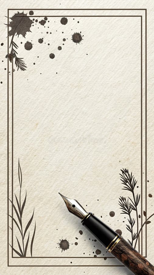 Ink Blot Border Paper Texture Expressive and Edgy Stock Illustration ...