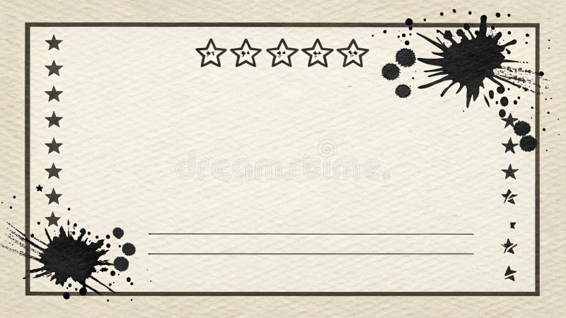 Ink Blot Border Paper Texture Expressive and Edgy Stock Illustration ...