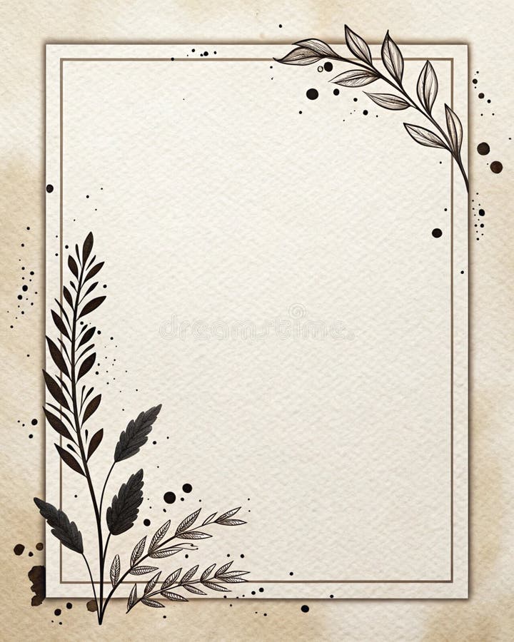 Ink Blot Border Paper Texture Expressive and Edgy Stock Illustration ...