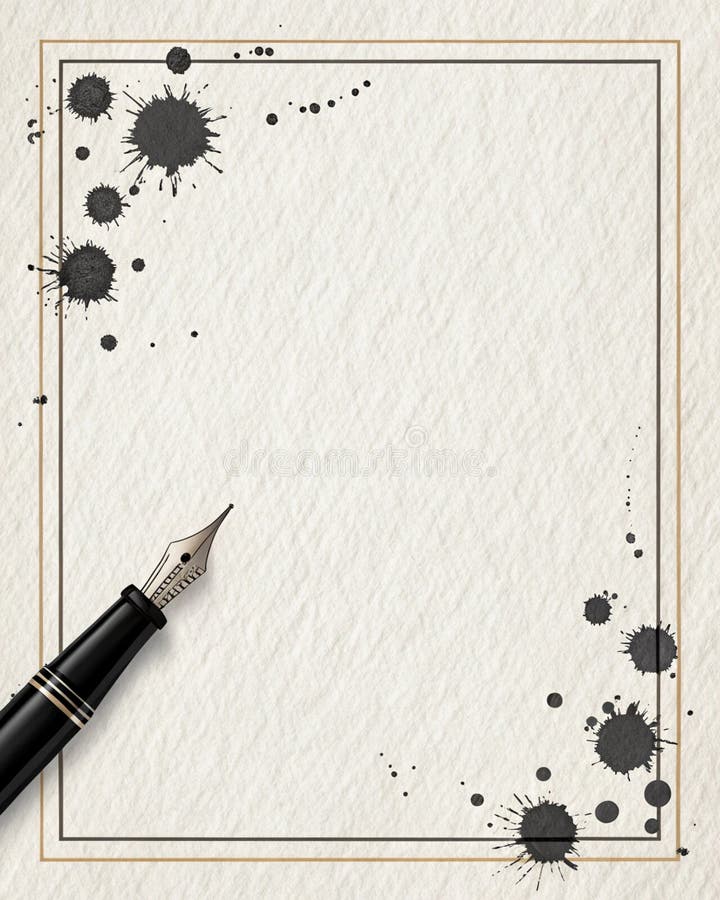 Ink Blot Border Paper Texture Expressive and Edgy Stock Illustration ...
