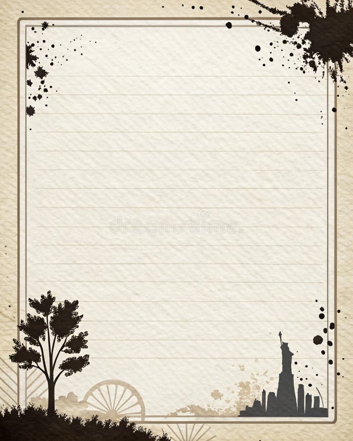 Ink Blot Border Paper Texture Expressive and Edgy Stock Illustration ...