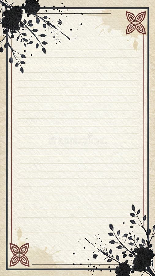 Ink Blot Border Paper Texture Expressive and Edgy Stock Illustration ...