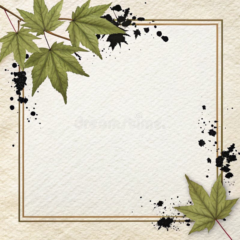 Ink Blot Border Paper Texture Expressive and Edgy Stock Illustration ...