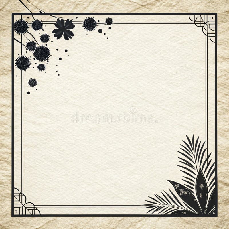 Ink Blot Border Paper Texture Expressive and Edgy Stock Illustration ...