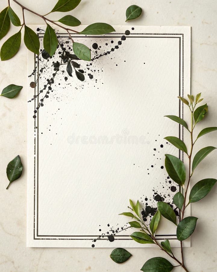 Ink Blot Border Paper Texture Expressive and Edgy Stock Illustration ...