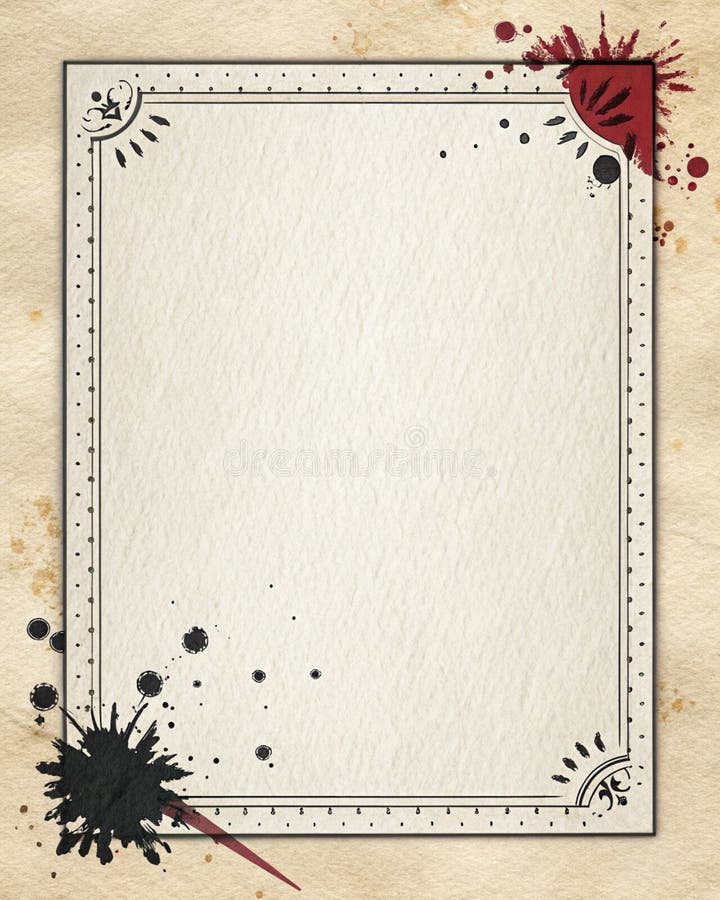 Ink Blot Border Paper Texture Expressive and Edgy Stock Illustration ...