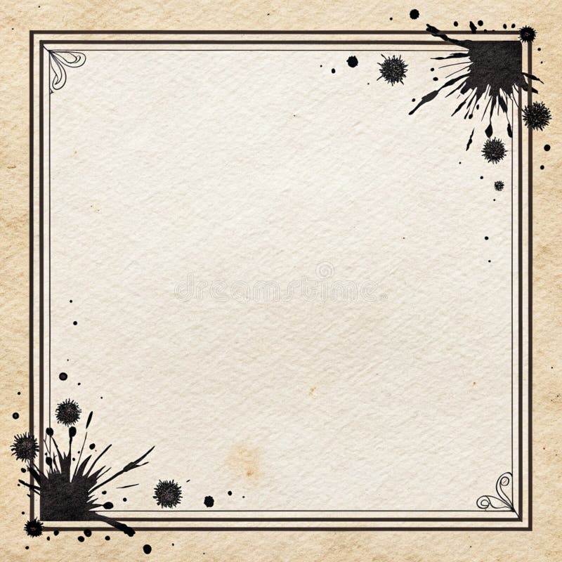 Ink Blot Border Paper Texture Expressive and Edgy Stock Illustration ...